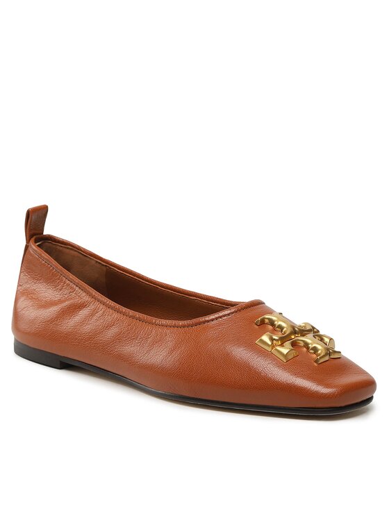 Baleriny Tory Burch Eleanor Ballet 141296 Brązowy | Eobuwie.com.pl