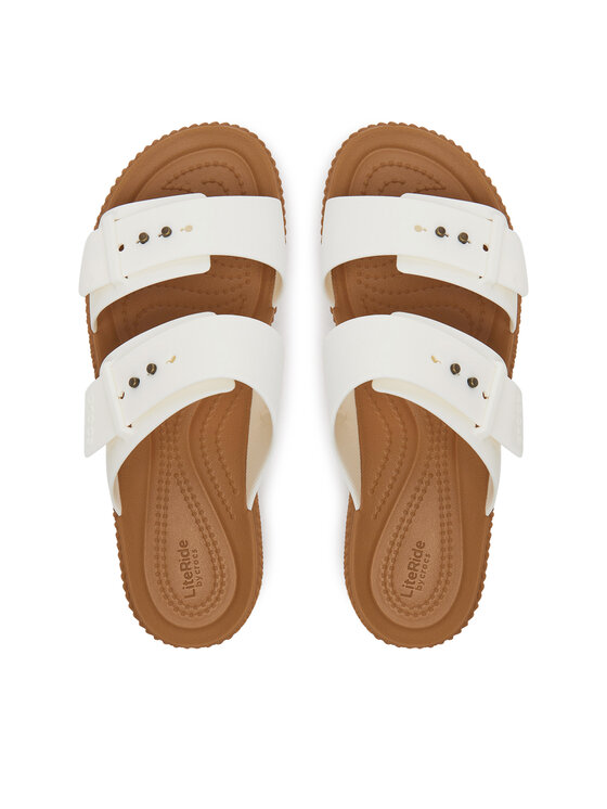Klapki Crocs Brooklyn Woven Buckle 209978 Biały | Eobuwie.com.pl