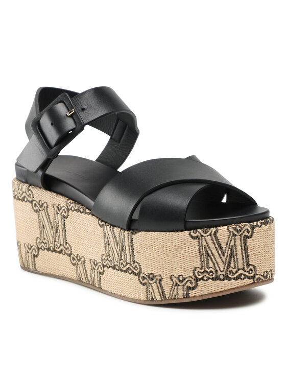 Sandály Max Mara Zena 45212721600 Černá | Eobuv.cz