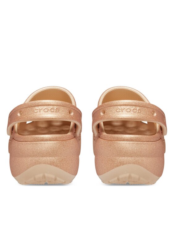 Чехли Crocs Classic Platform Glitter Clog W 207241 Бежов | Obuvki.bg