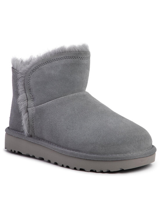 Sněhule Ugg W Classic Mini Fluff High-Low 1103745 Šedá | Eobuv.cz