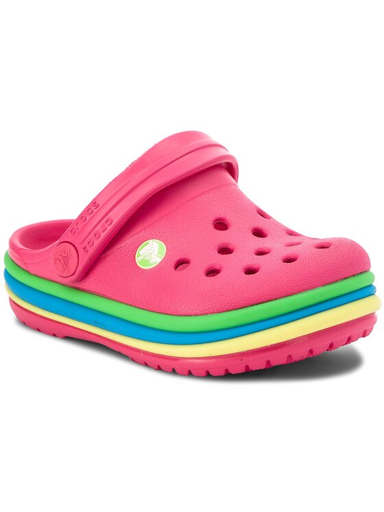 Nazouváky Crocs Cb Rainbow Band Clog K 205205 Růžová | Eobuv.cz