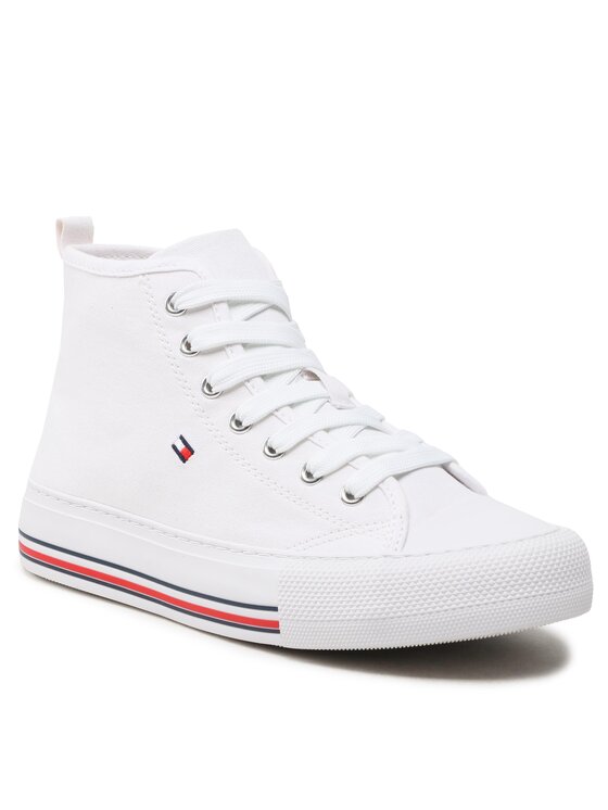Plátěnky Tommy Hilfiger High Top Lace-Up T3A9-32679-0890 S Bílá | Eobuv.cz