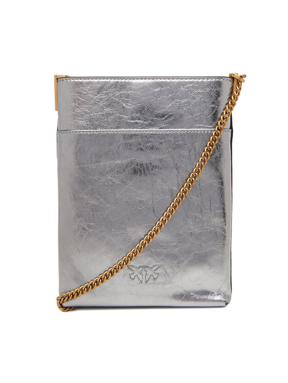 Kabelka PINKO Flat Satchel AI 25-26 PCPL 105352 A2OT Stříbrná | Eobuv.cz