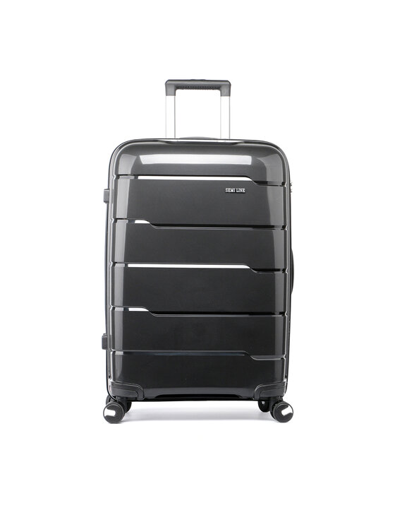 Valiză mare Semi Line T5752-3 Negru | Epantofi.ro