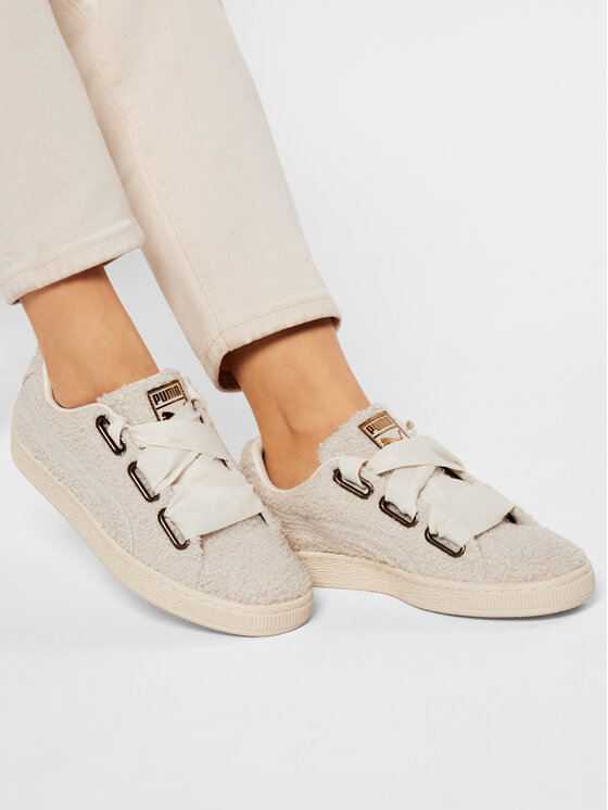 Sneakers Puma Basket Heart Teddy Wn's 367030 01 Bej | Epantofi.ro