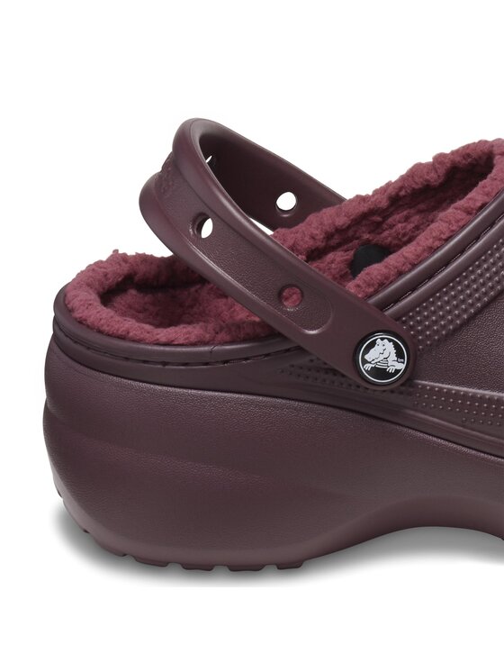 Nazouváky Crocs Crocs Classic Platform Lined Clog W 207938 Bordó | Eobuv.cz