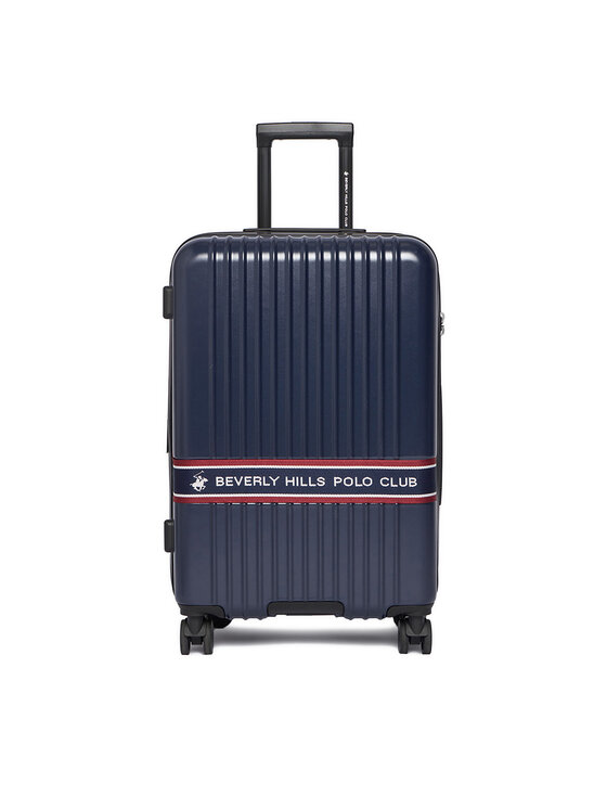 Közepes bőrönd Beverly Hills Polo Club CEO-BHPC-M-006-08-NAVY Sötétkék ...