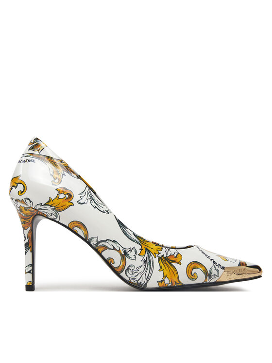 Pantofi cu toc subțire Versace Jeans Couture 78VA3S50 Alb | Epantofi.ro